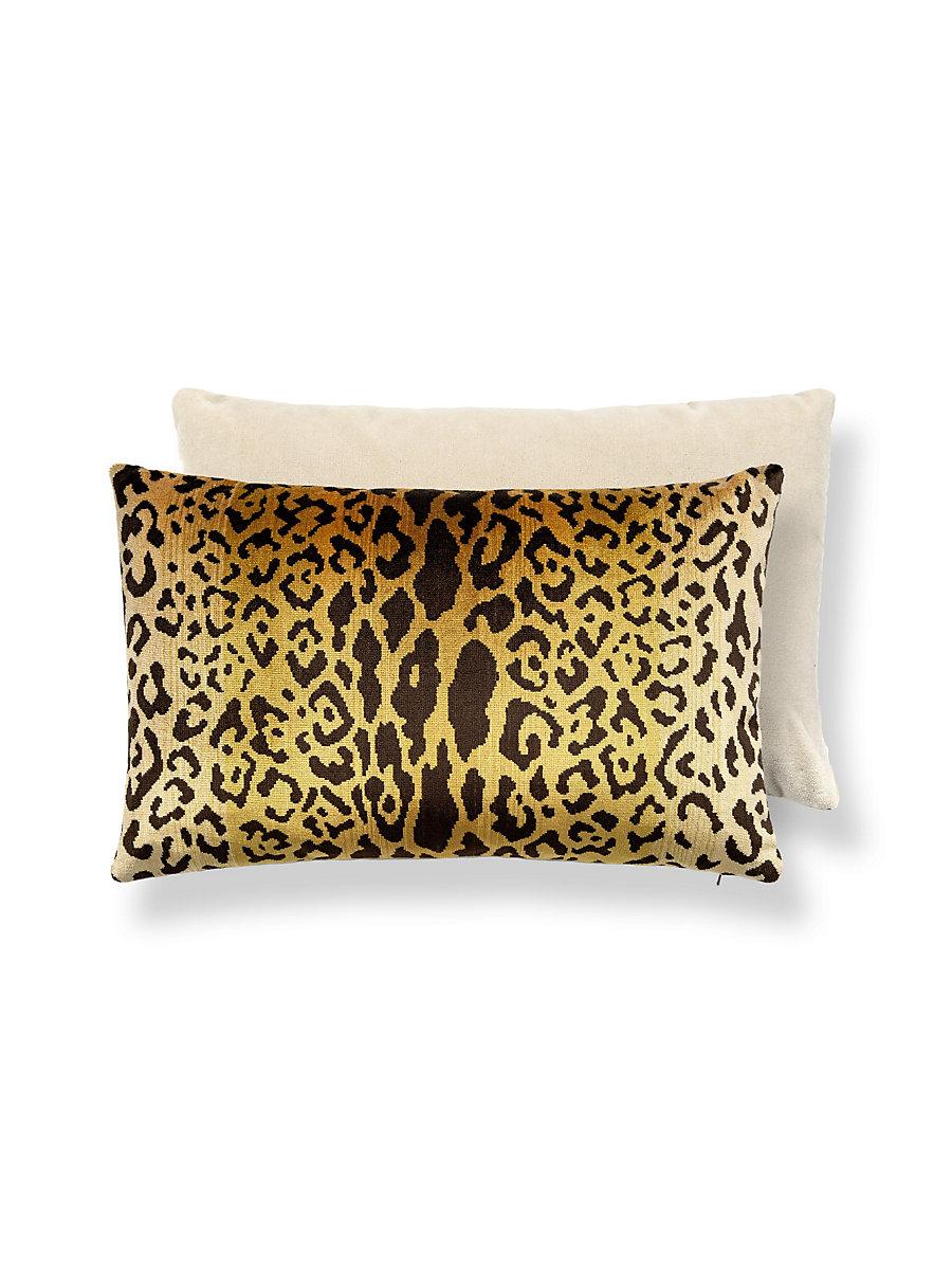 Scalamandre Leopardo Lumbar - Gold / Beige Back Pillow – DecoratorsBest