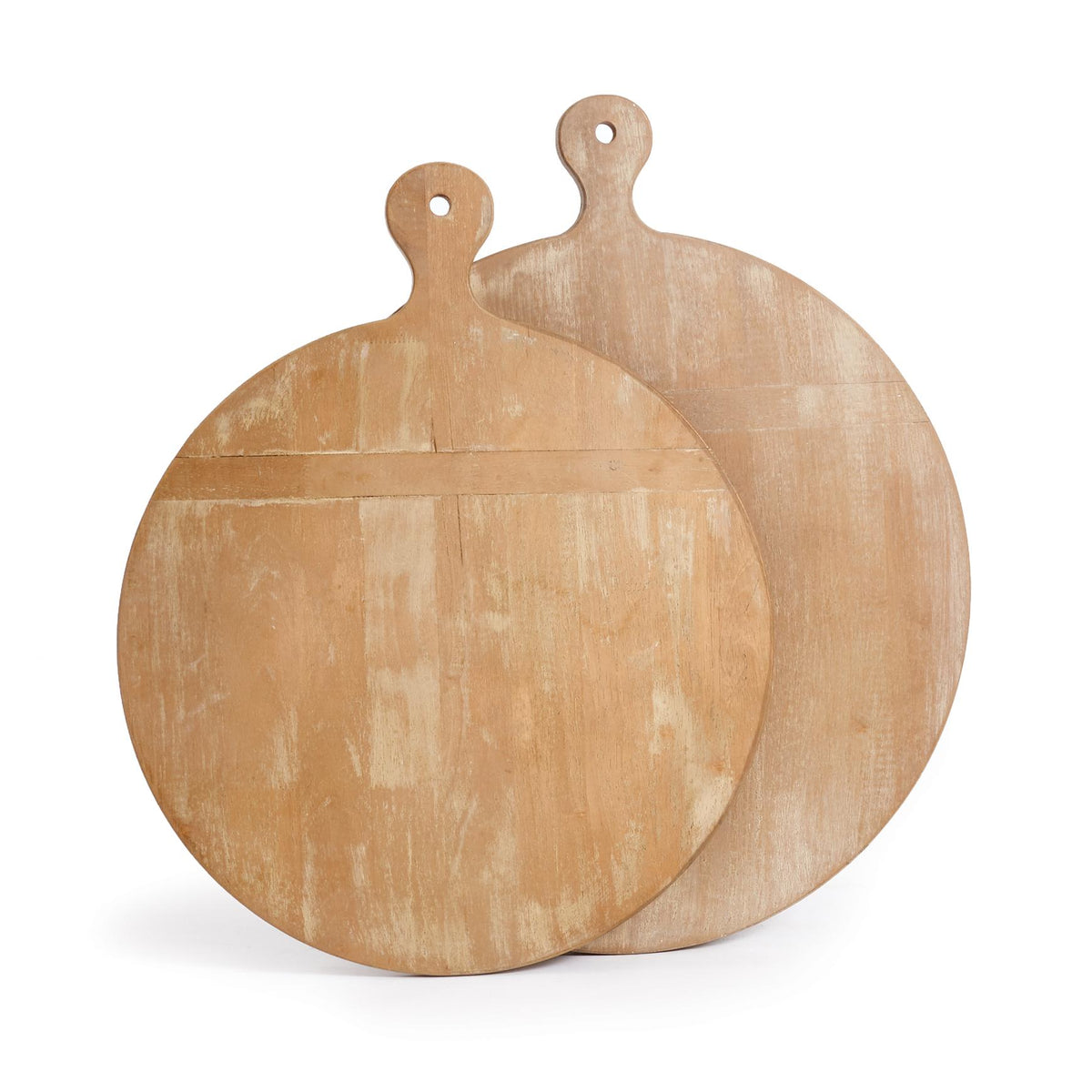 Napa Whitewash Antique Round Cutting Boards, Set Of 2 – DecoratorsBest