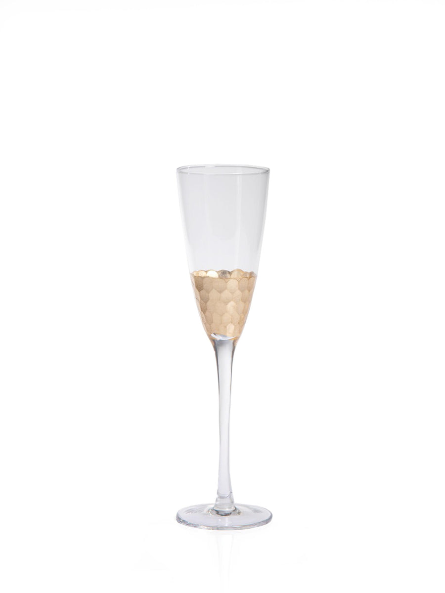 Zodax Vitorrio Gold Champagne Flutes, Set Of 4 – DecoratorsBest