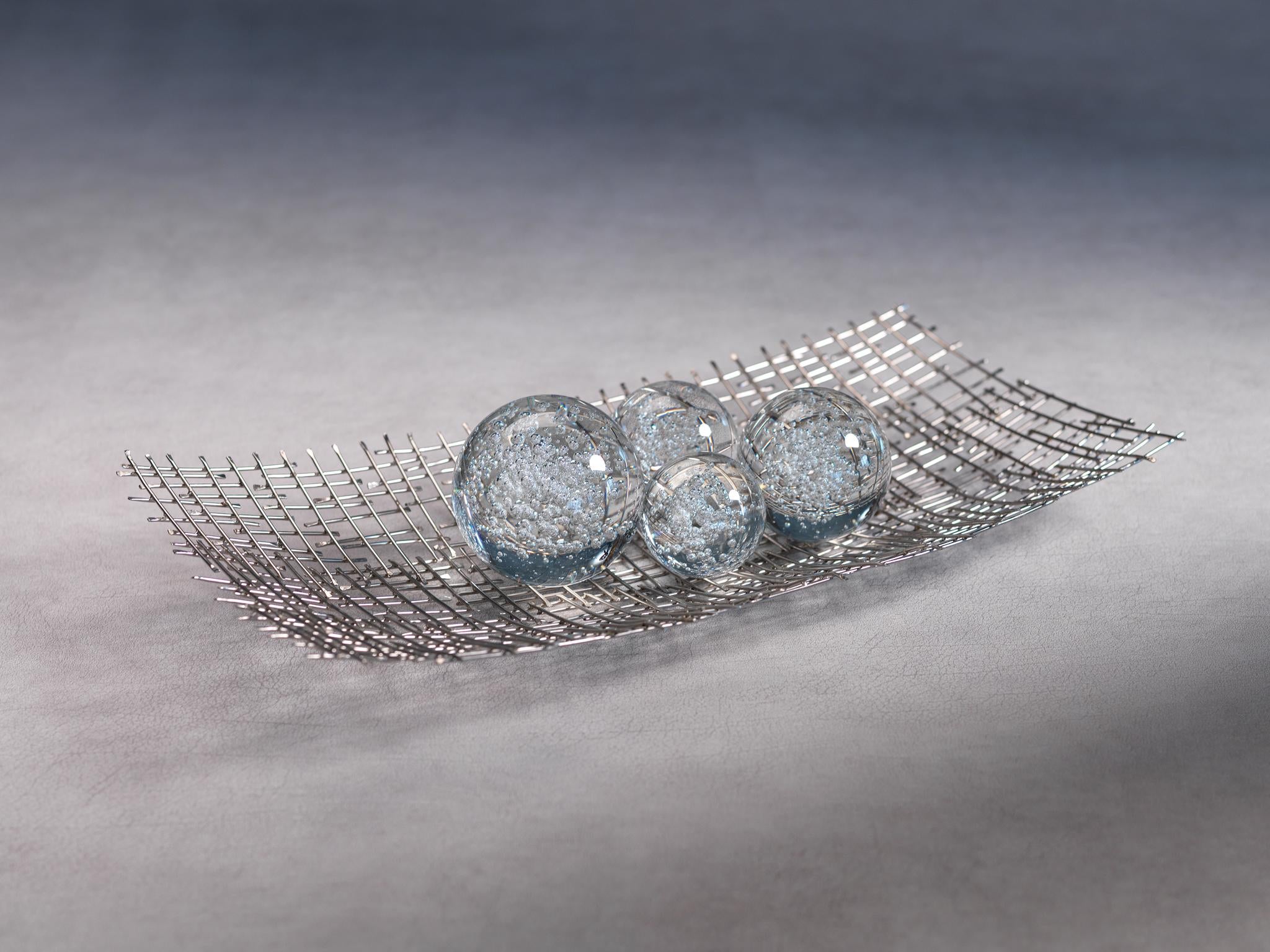 Zodax 3.5-Inch Crystal Fill Ball With Bubbles, Set Of 2 – DecoratorsBest