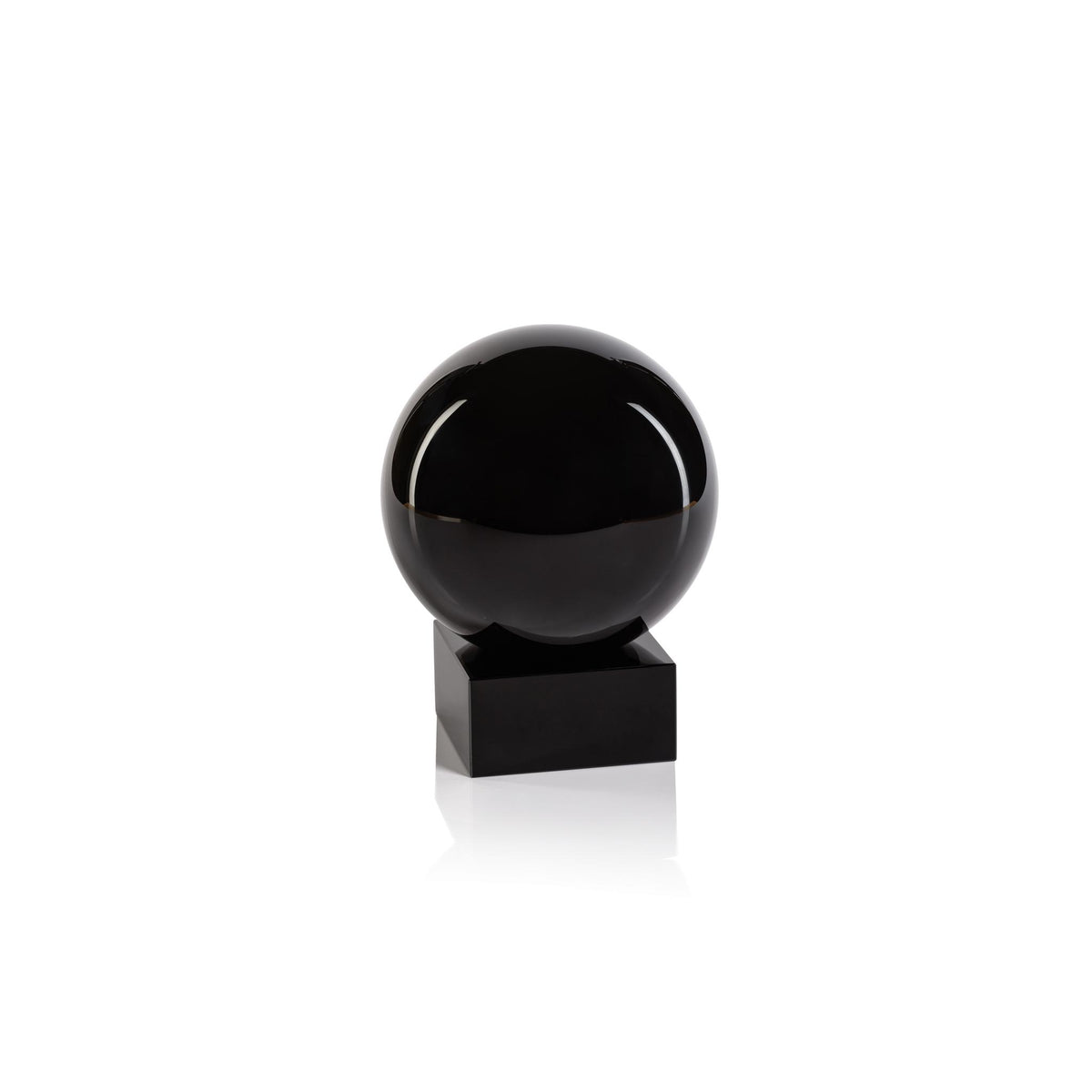 Zodax Small Black Sakinah Decorative Crystal Glass Orb On Base ...