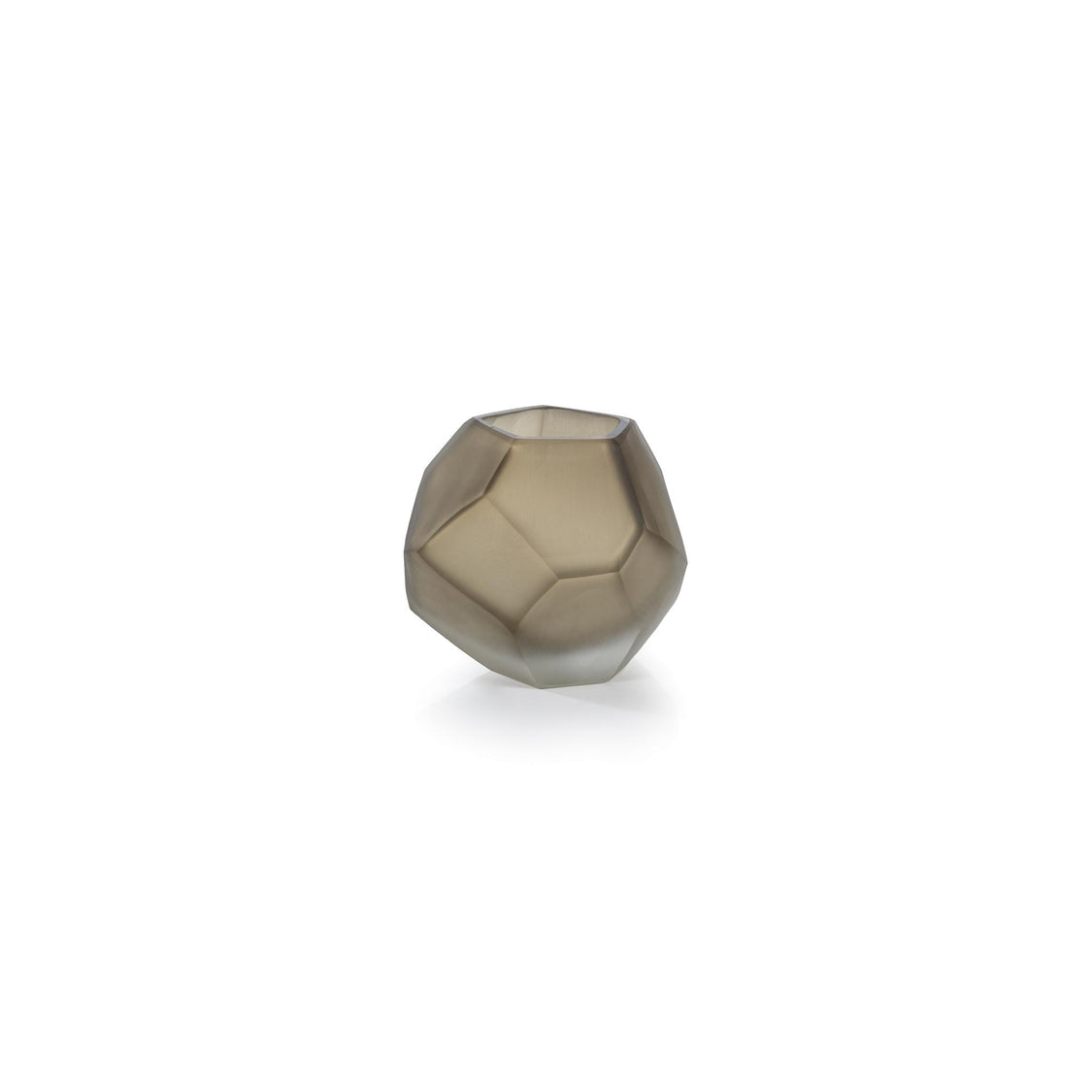 Zodax Small Kubo Faceted Frosted Taupe Vase – DecoratorsBest