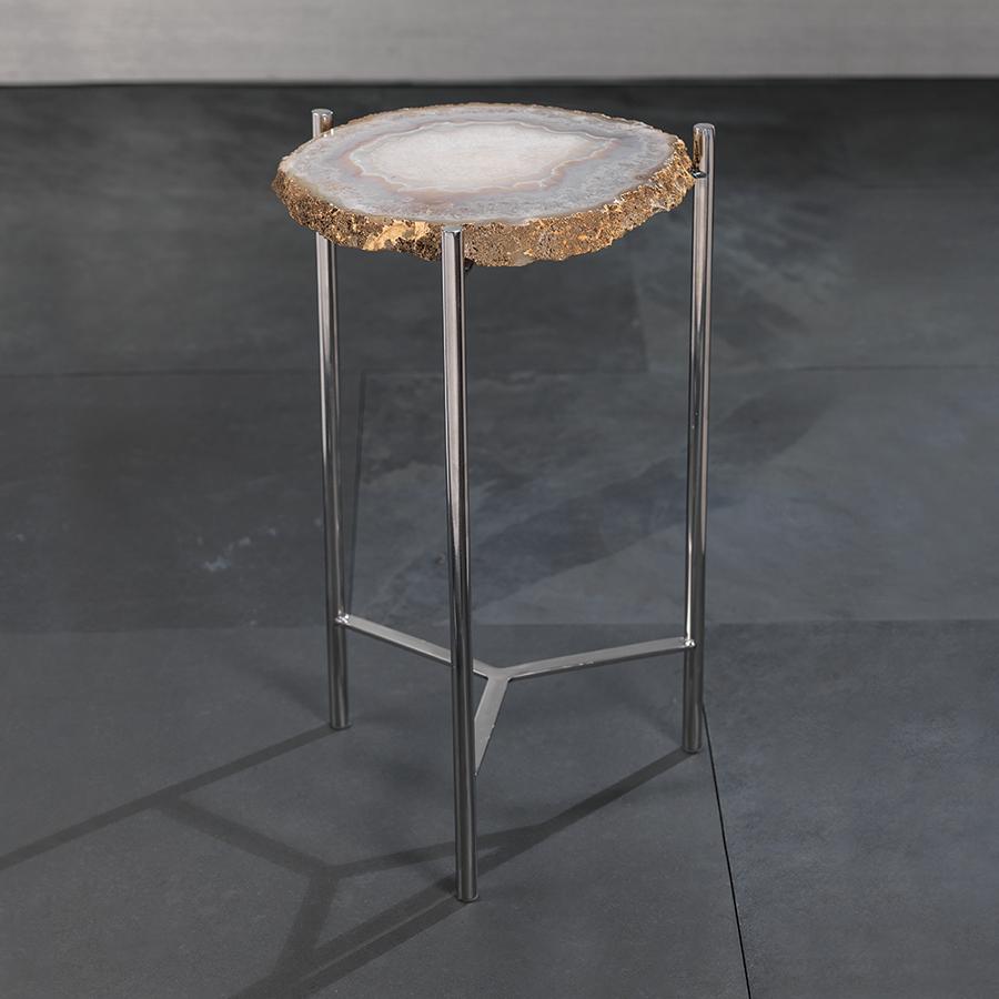 Zodax Savona 21-Inch Tall Agate Accent Table – DecoratorsBest