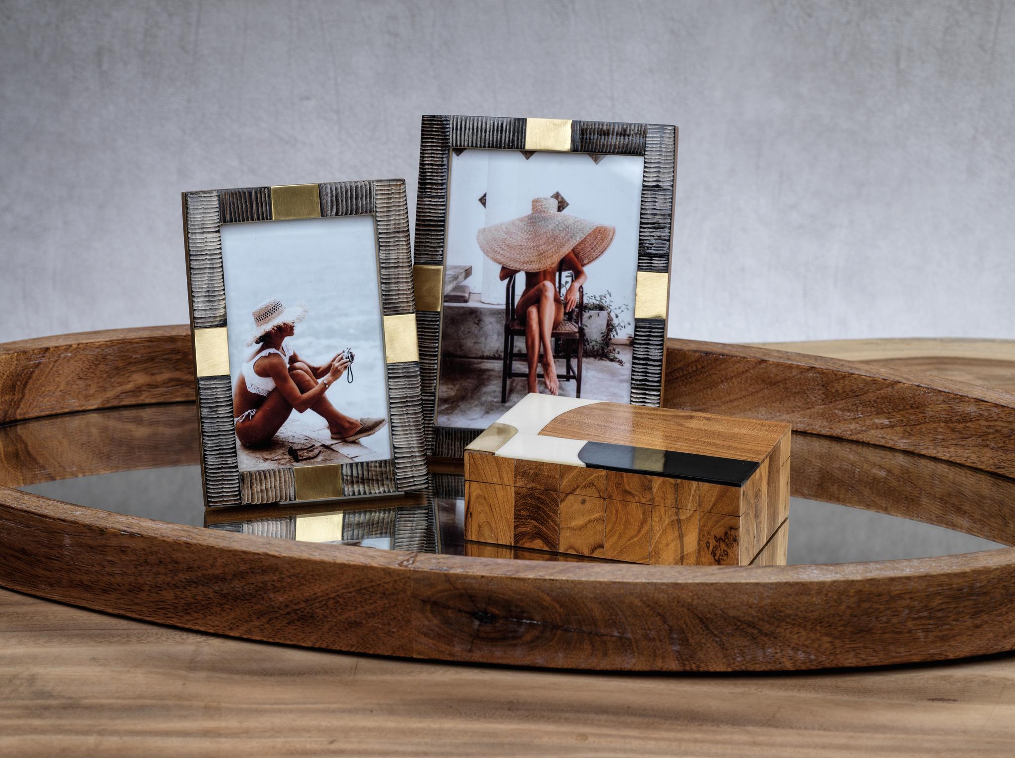 Zodax Kano Abstract Inlaid Mango And Sheesham Wood Decorative Box ...