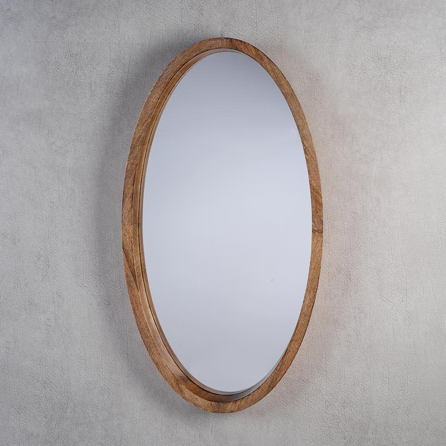 Zodax Legacy Oval Mango Wood Wall Mirror / Tray – DecoratorsBest