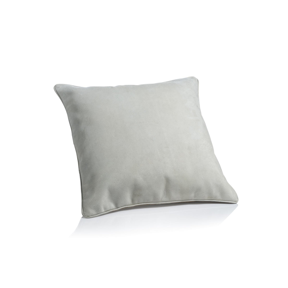 Zodax 18" X 18" Alabaster White Carpi Leather & Lux Linen Blend Accent ...