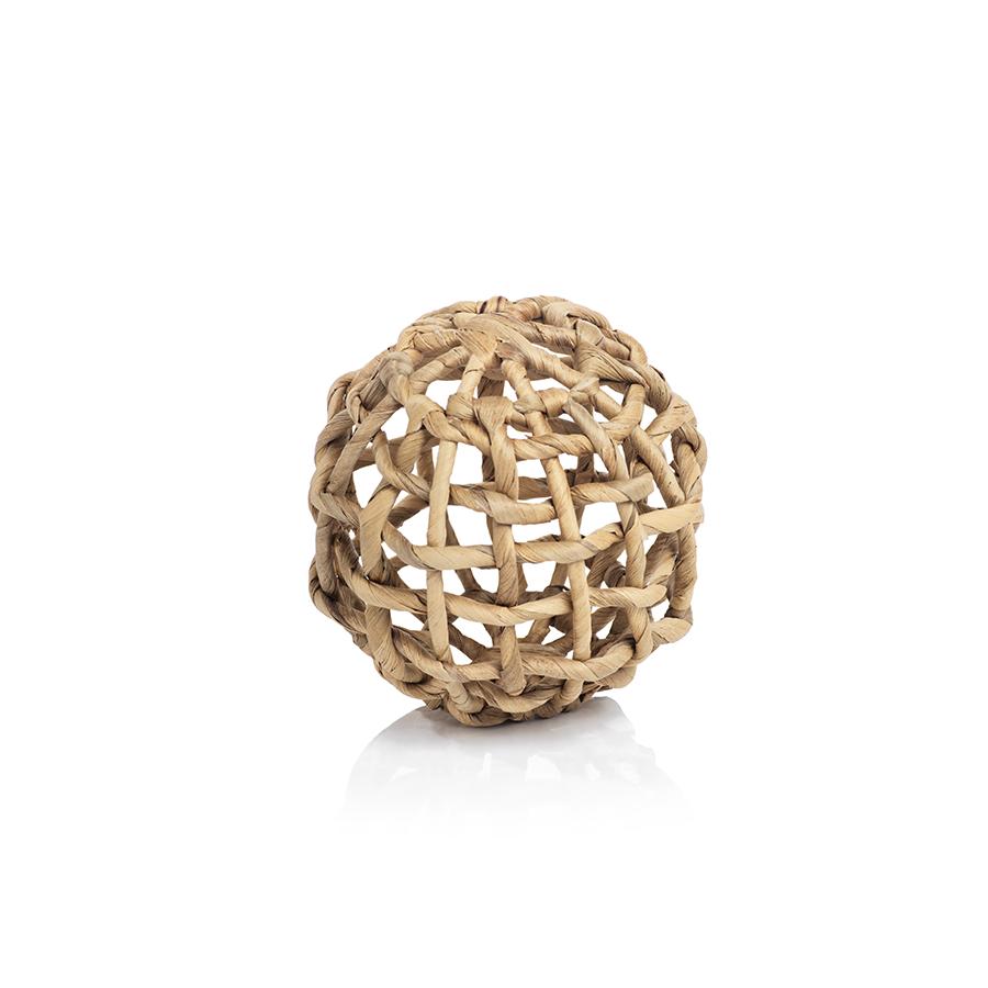 Zodax 4.75" 8-Piece Water Hyacinth Twisted Fill Decorative Ball Set ...