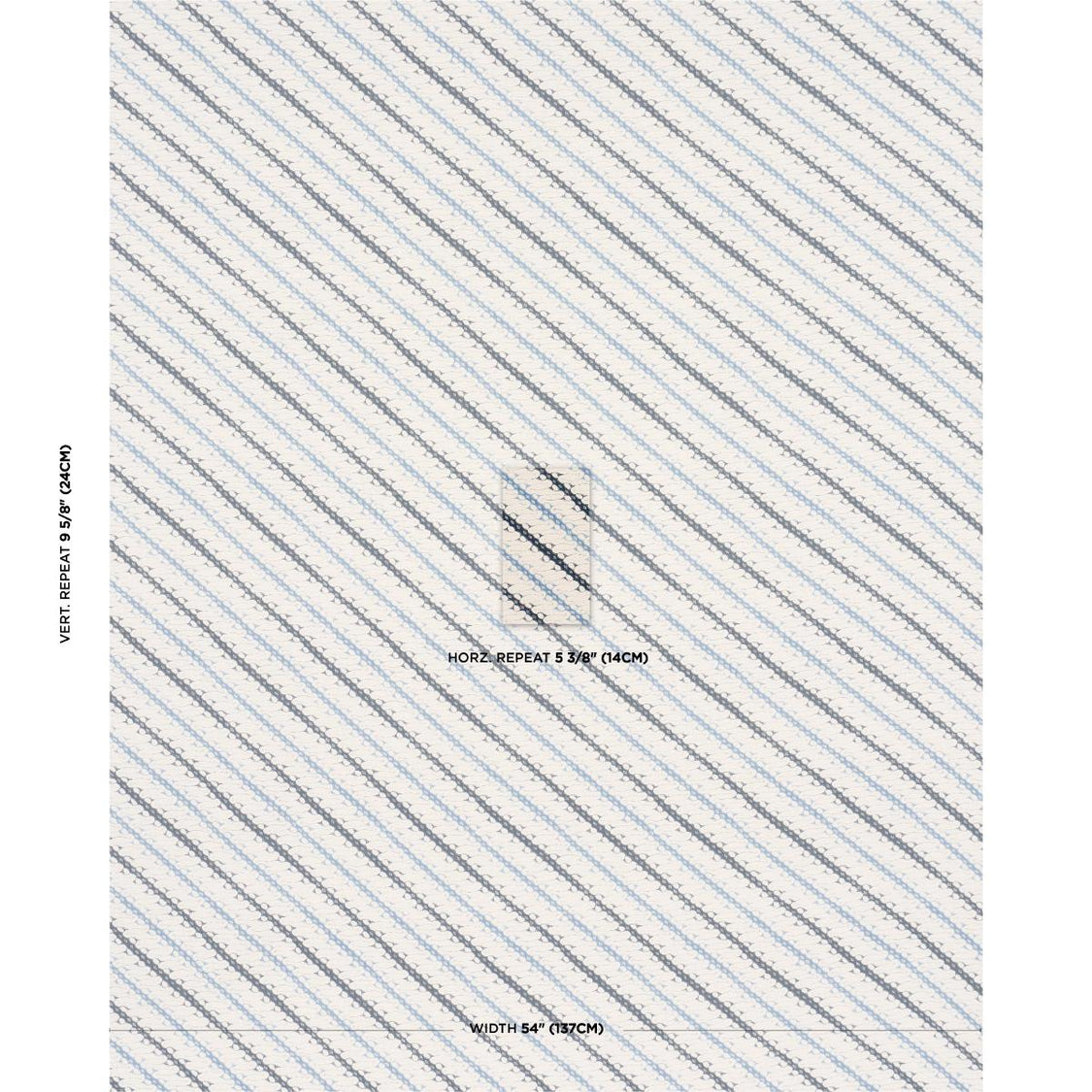 Schumacher Ronnie Blue Fabric – DecoratorsBest