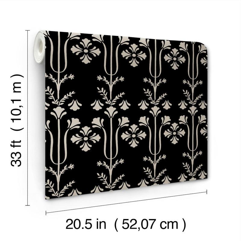 Magnolia Home Lydia Black Wallpaper – DecoratorsBest