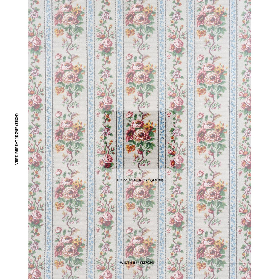 Schumacher Elizabeth Chintz Rose Fabric – DecoratorsBest