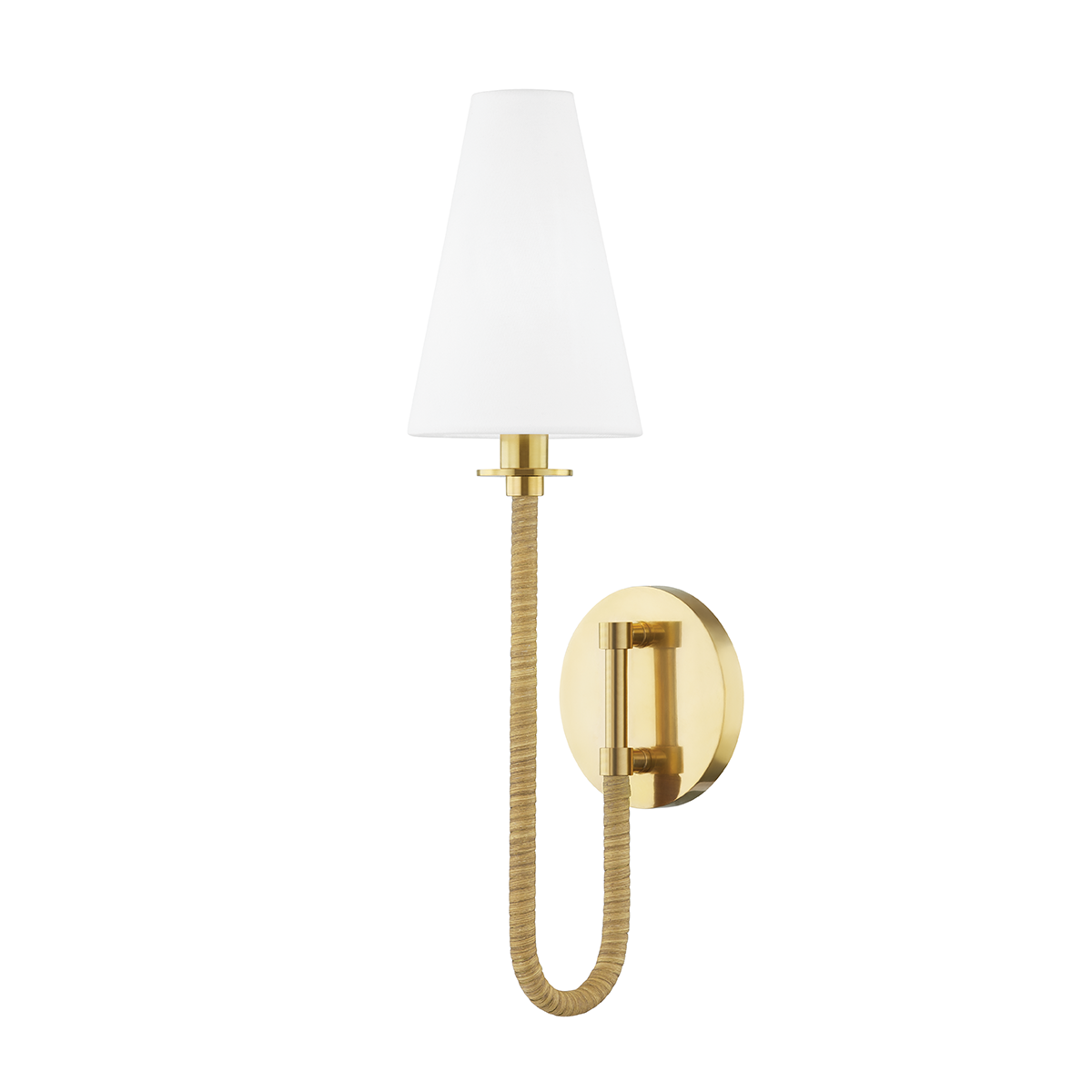 Hudson Valley Lighting Ripley Aged Brass 4.75W X 4.75L X 18.75H Wall S ...