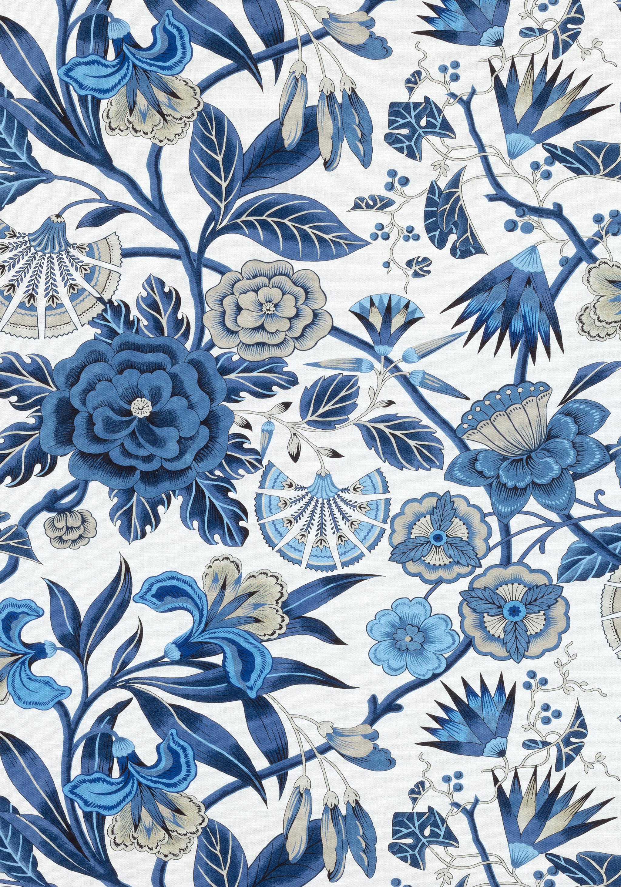 Anna French Cleo Blue And White Fabric – DecoratorsBest