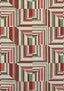 Anna French Cubism Red On Flax Fabric – DecoratorsBest