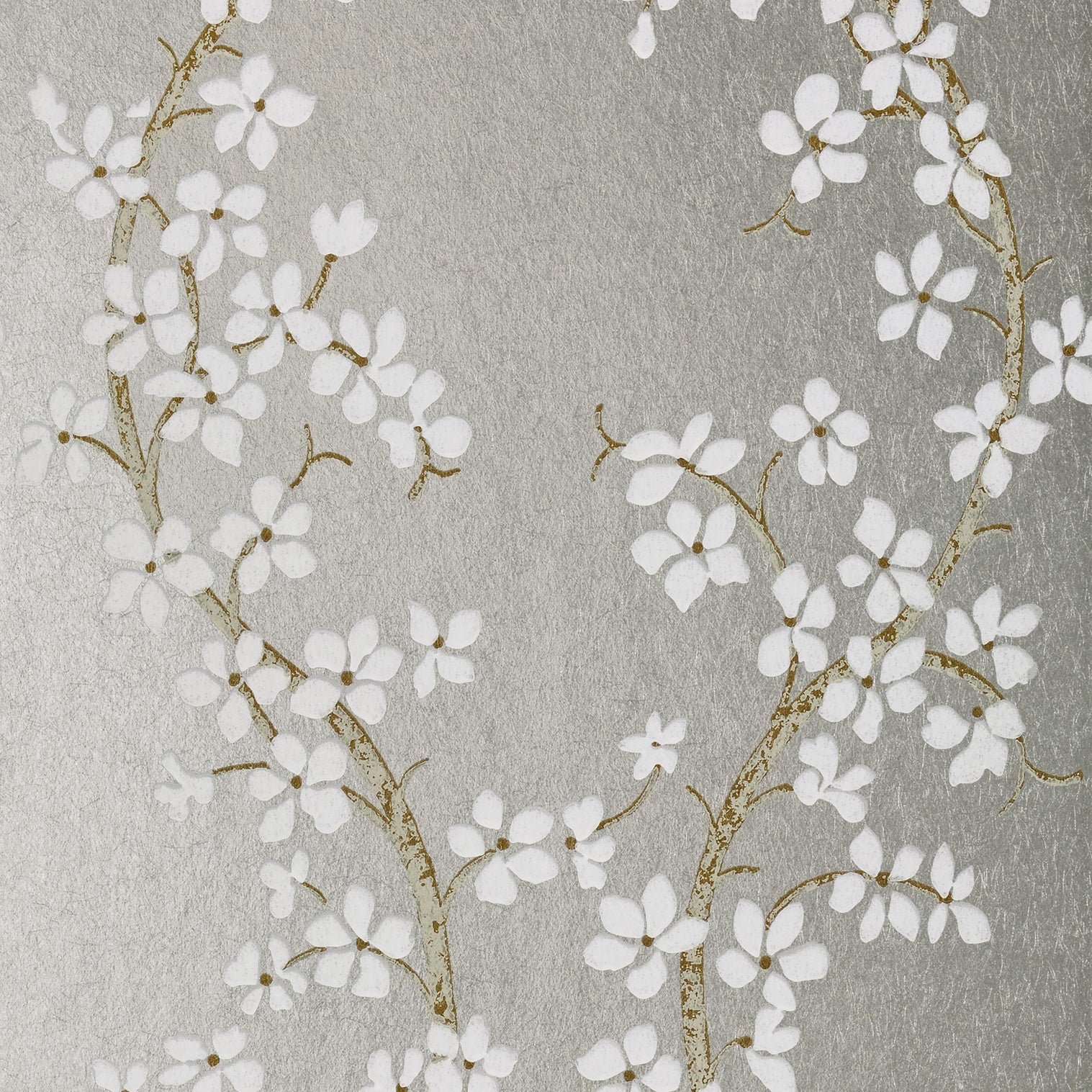 Anna French St. Albans Grove White And Silver Wallpaper – DecoratorsBest