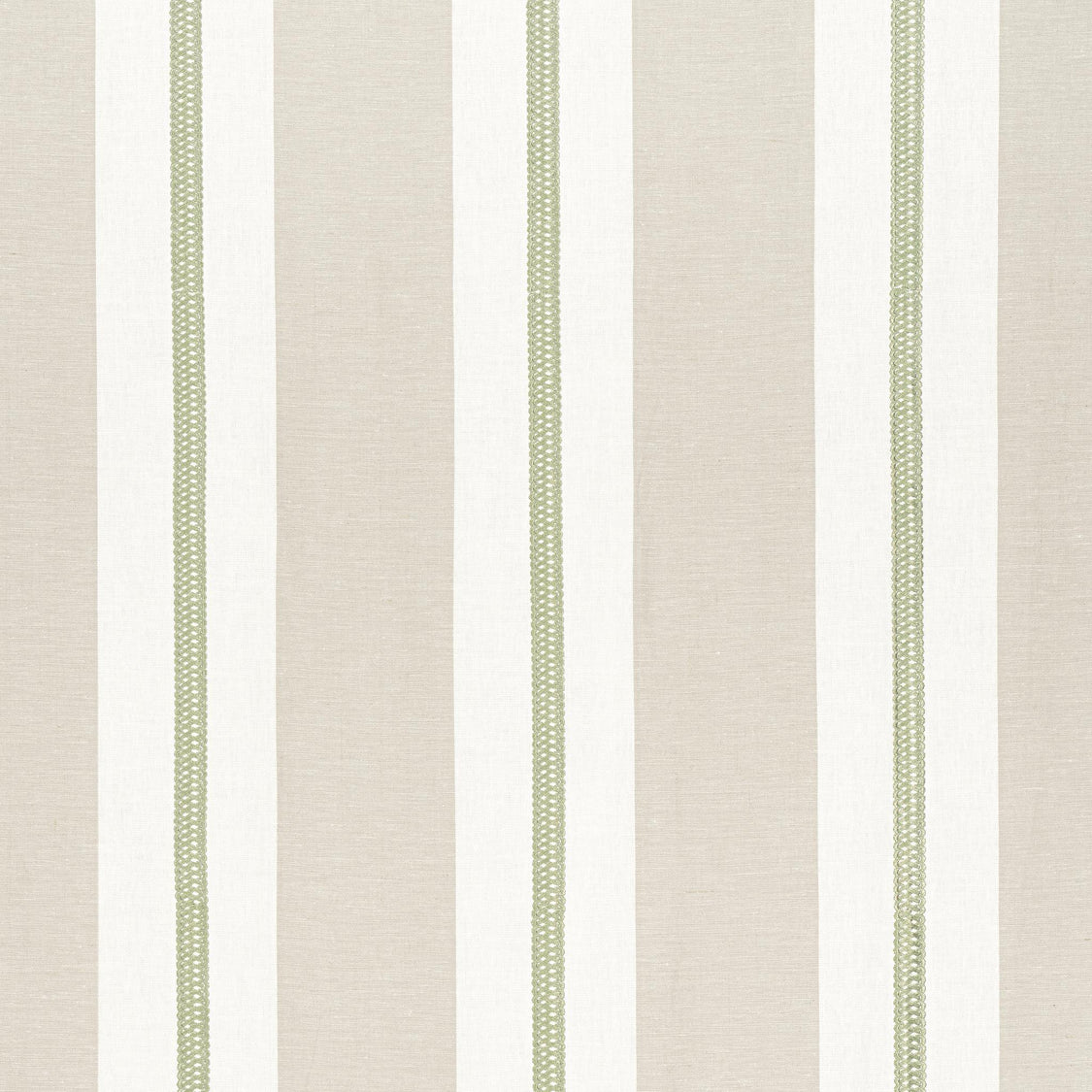 Anna French Alden Stripe Embroidery Sage Fabric – DecoratorsBest