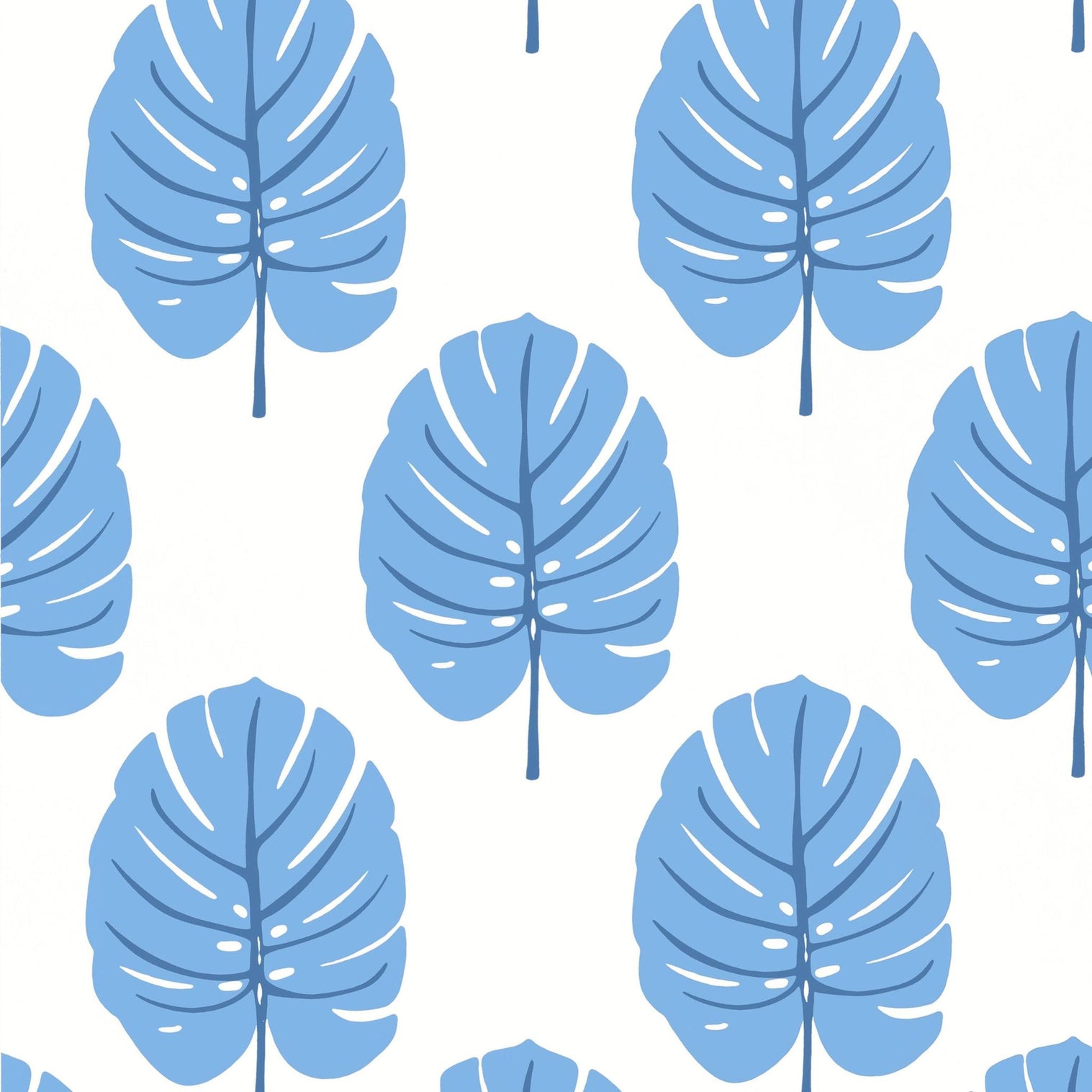 Thibaut Monstera Blue Wallpaper – DecoratorsBest