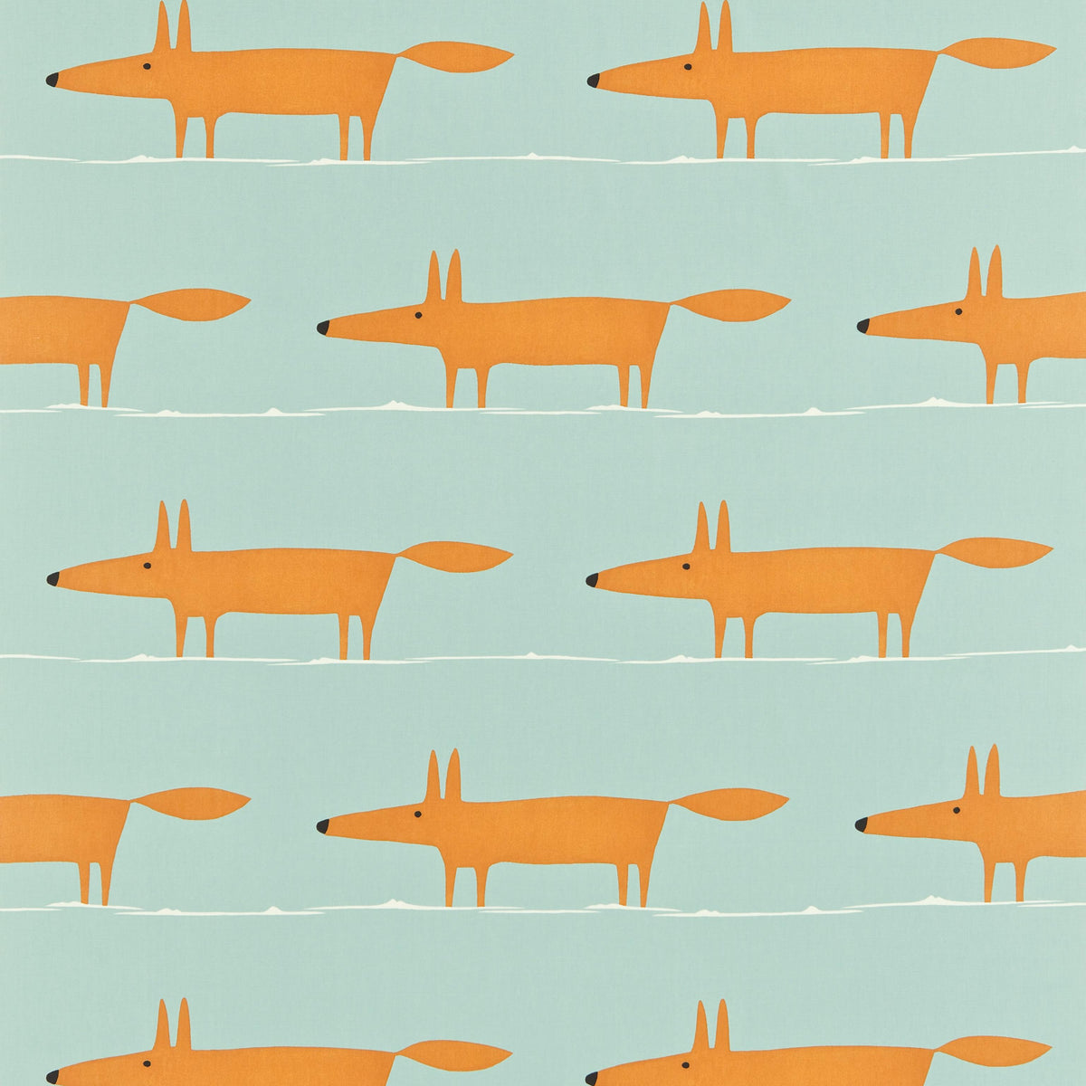 Scion Mr Fox Sky/Tangerine Drapery Fabric – DecoratorsBest