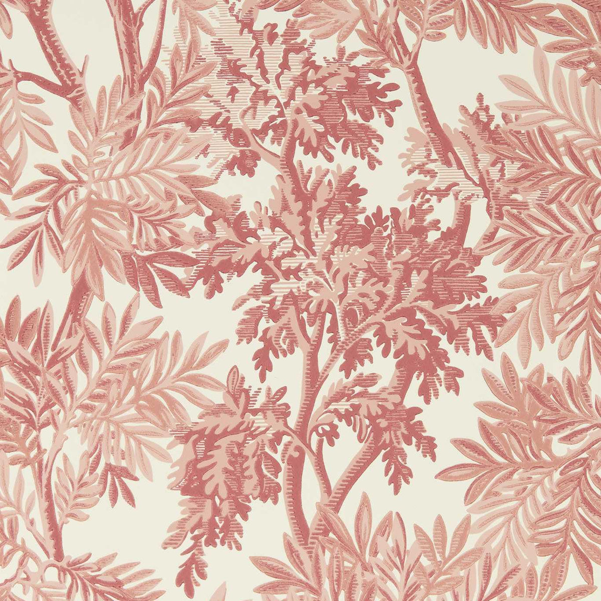 Sanderson Tapestry Trees Berry/Pink Clay Wallpaper – DecoratorsBest