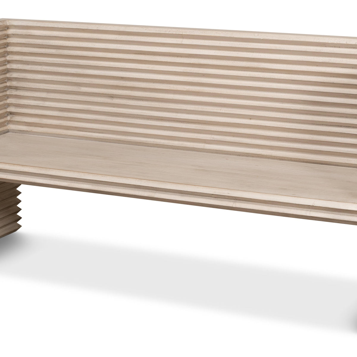 Sarreid Stacked Bench, Stone Grey – DecoratorsBest
