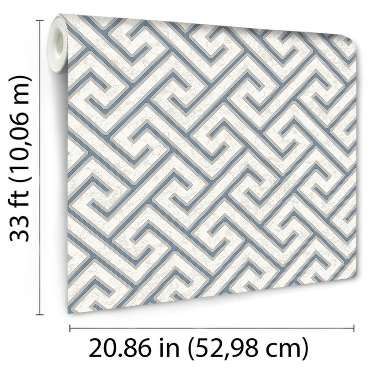 Veer Decor Greek Key Xl Blue Wallpaper – DecoratorsBest