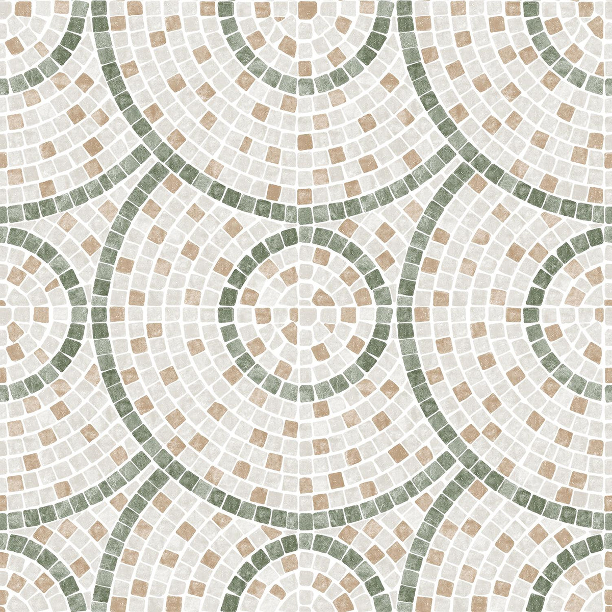 Decoratorsbest Mosaic Mirage Green And Neutrals Wallpaper – DecoratorsBest