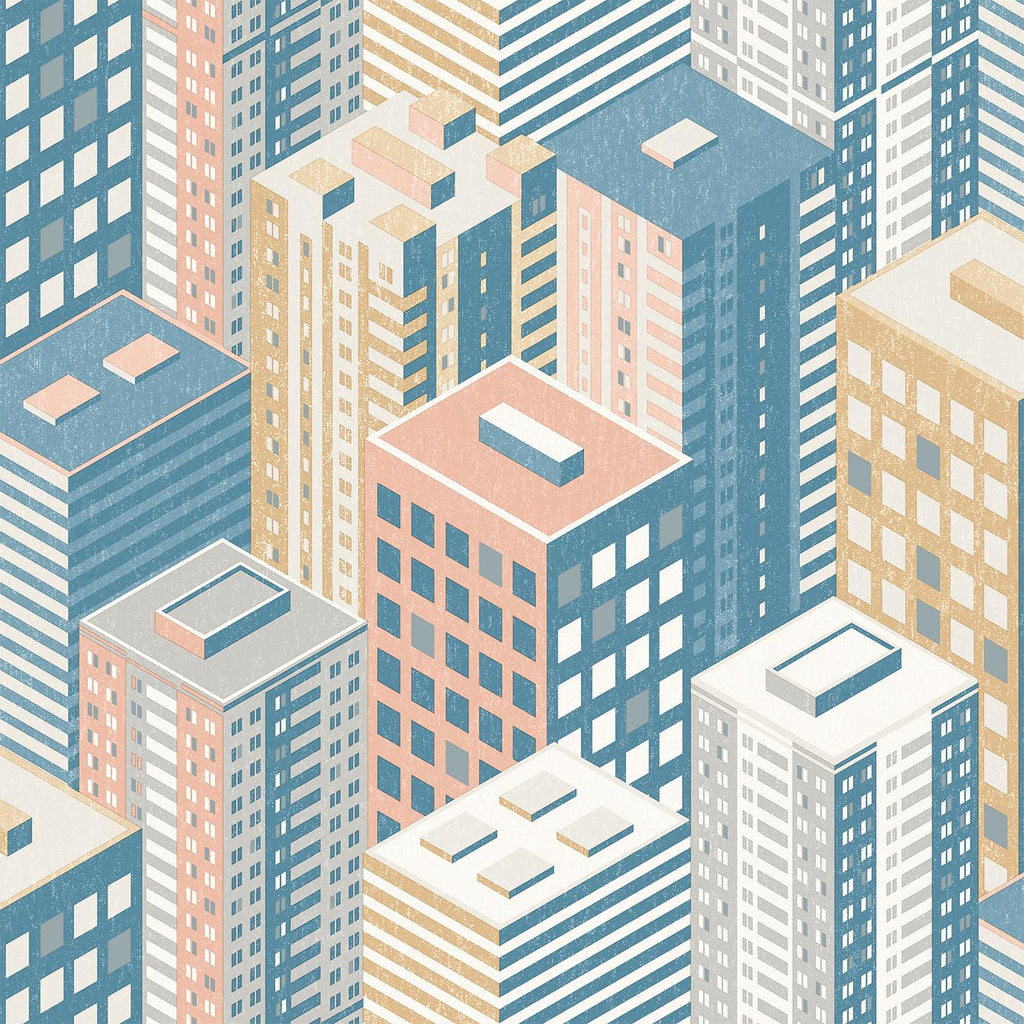 Decoratorsbest City Blocks Peach Wallpaper – DecoratorsBest