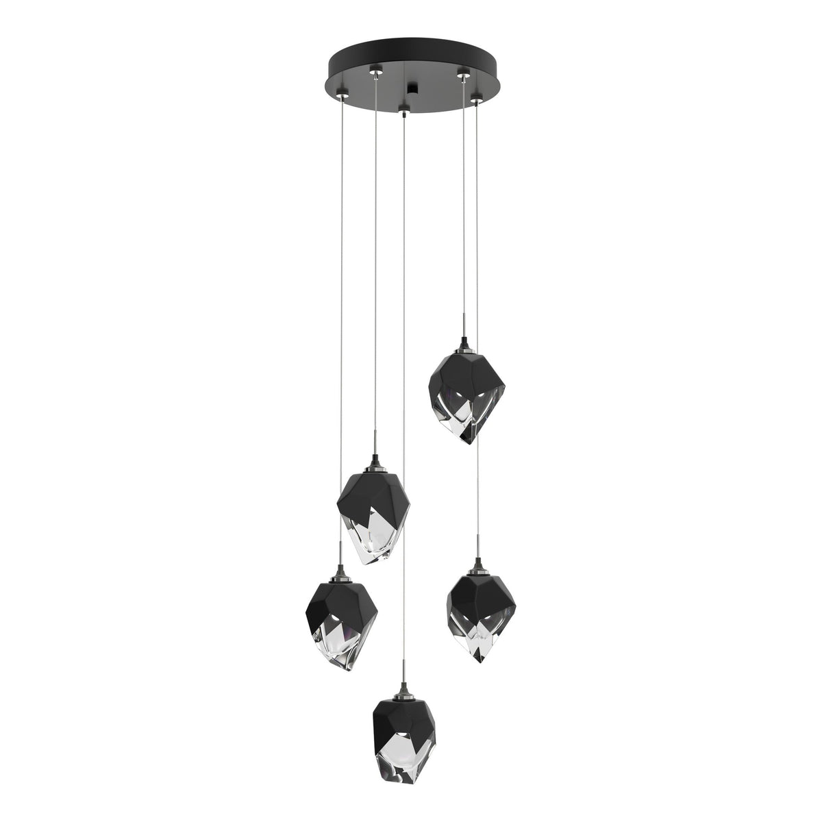 Hubbardton Forge 2023 Ink Black Crystal (Bp) Standard Chrysalis 5-Ligh ...