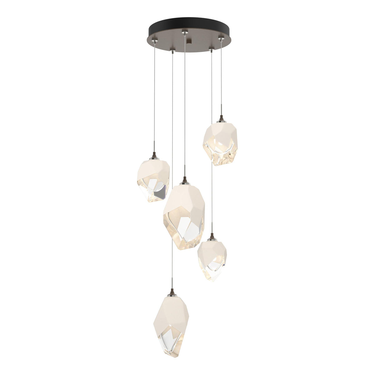 Hubbardton Forge 2023 Bronze White Crystal (Wp) Standard Chrysalis 5-L ...