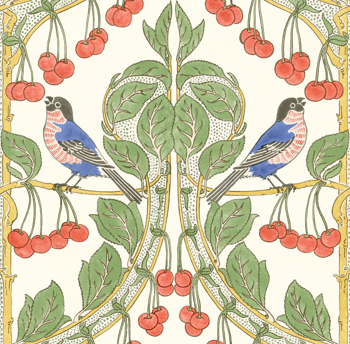 G P & J Baker Birds & Cherries Multi Wallpaper – DecoratorsBest