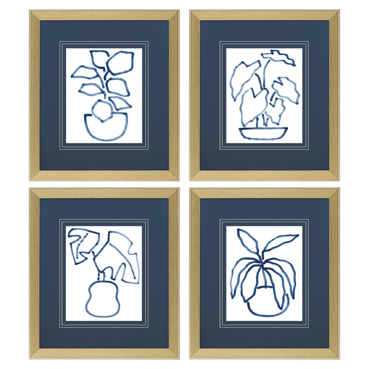 Paragon Native Plants S/4 Blue 18 X 16 X 2 Wall Art – DecoratorsBest