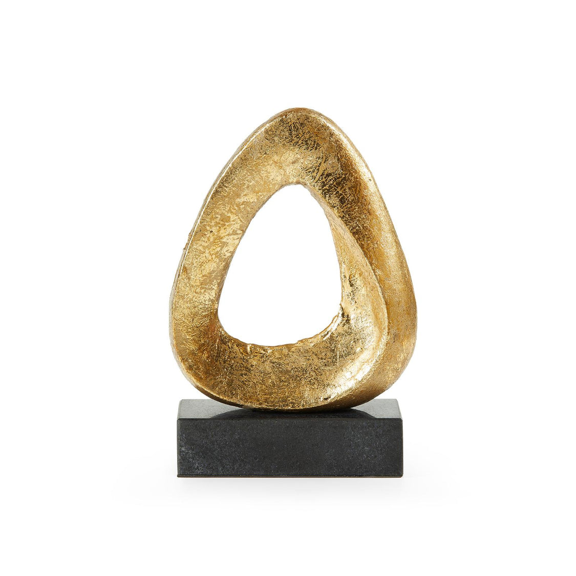 Villa & House Gold Leaf And Nero Marquina Marble Alpha Statue – DecoratorsBest