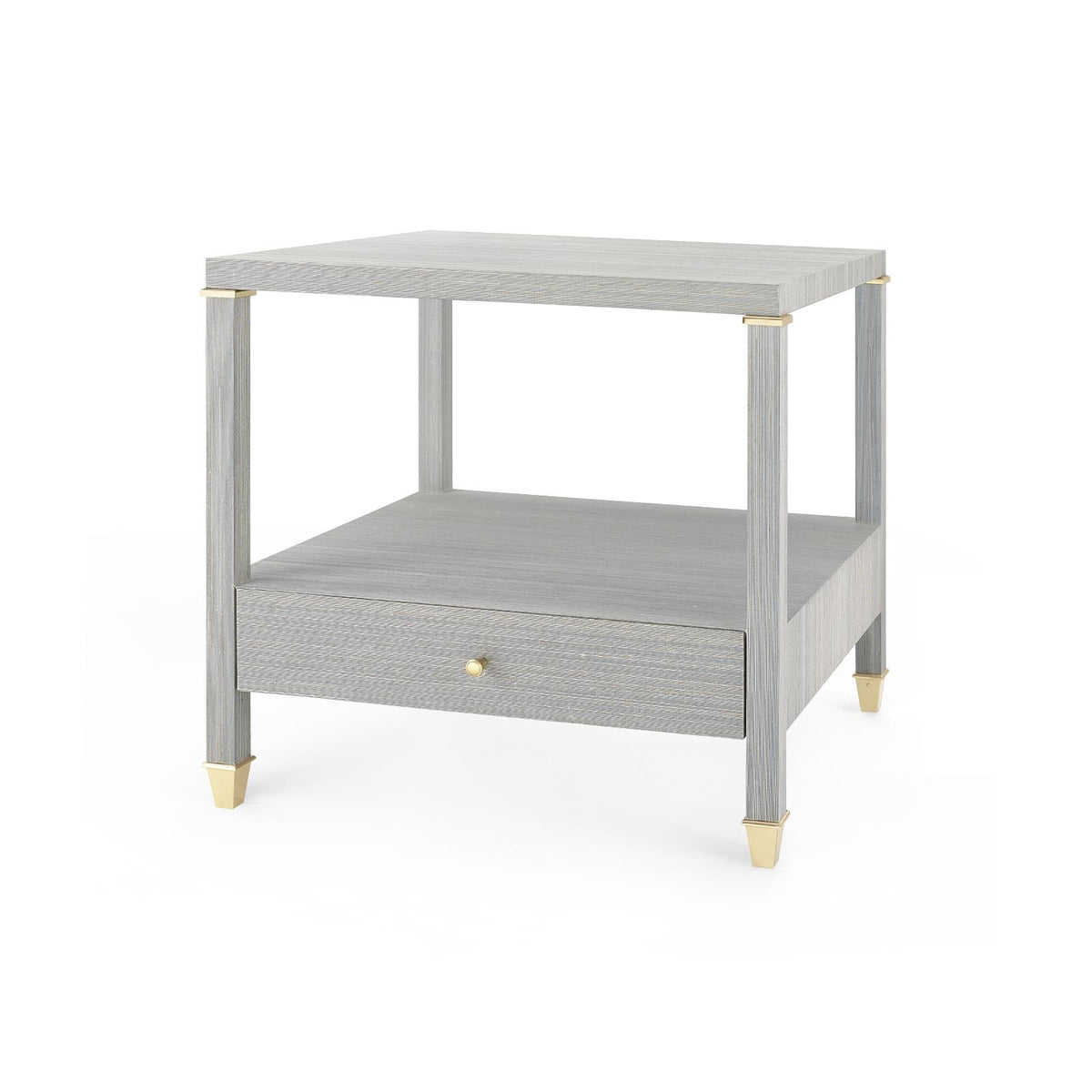 Villa & House Slate Blue Shimmer Pascal 1-Drawer Side Table ...