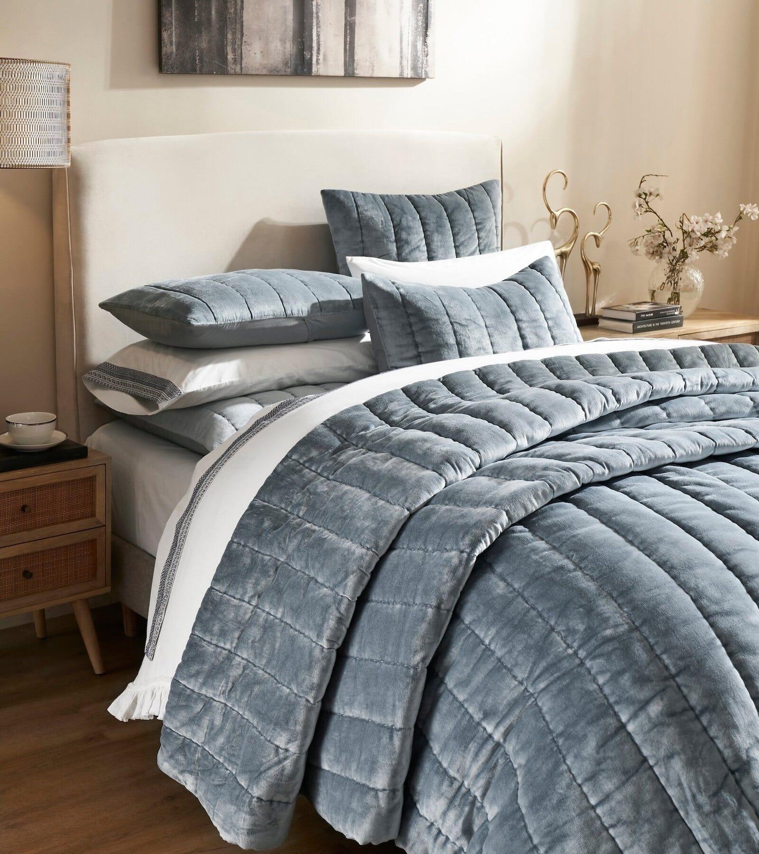 Orchids Lux Gatsby Channel Quilting Nocturne 110 X 96 Quilt ...