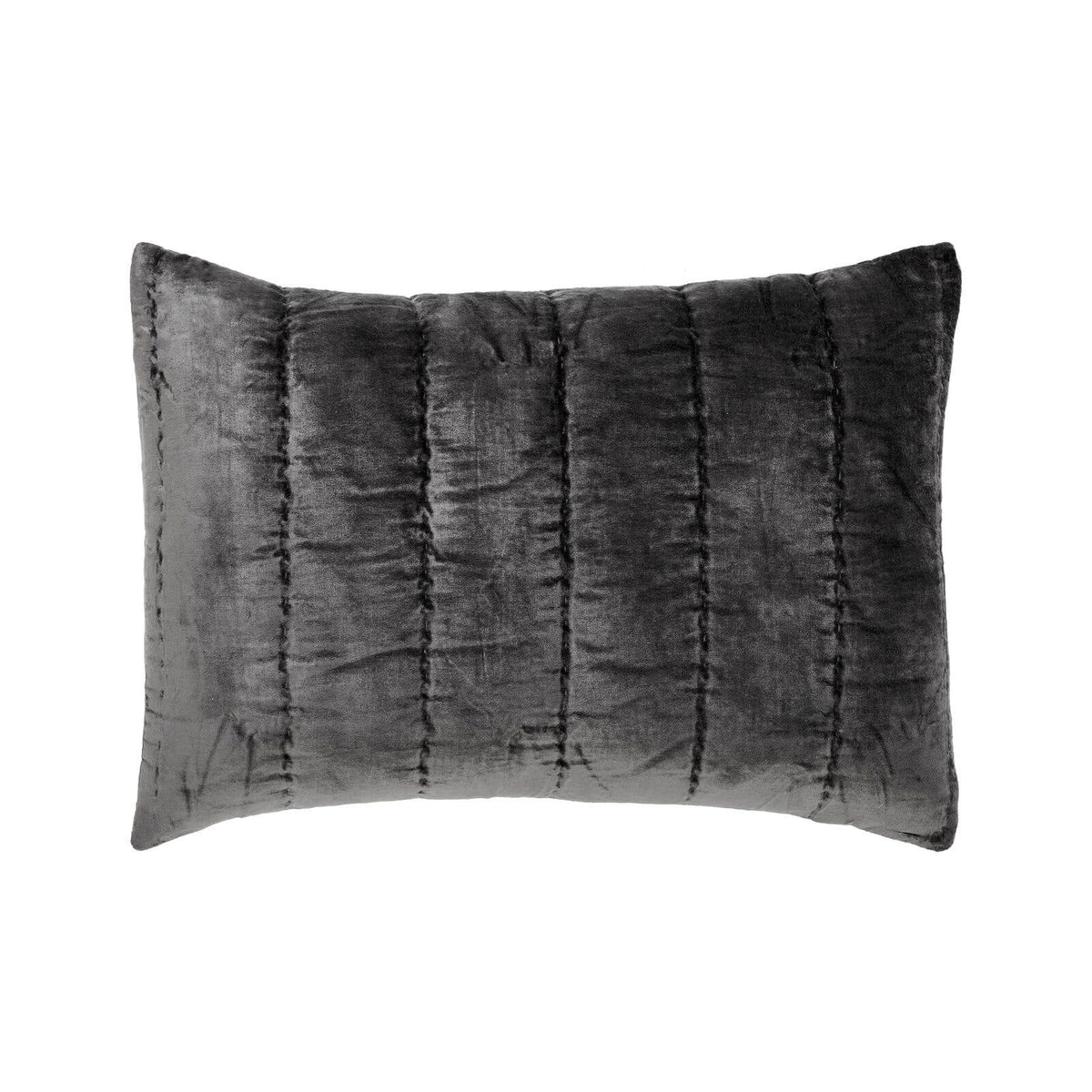 Orchids Lux Gatsby Channel Quilting Steel 20 X 26 Quilt Sham ...