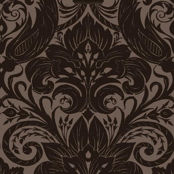 Galerie Lb25168 Off The Wall Damask Sauvage Bronze Brown Wallpaper Lb2 ...
