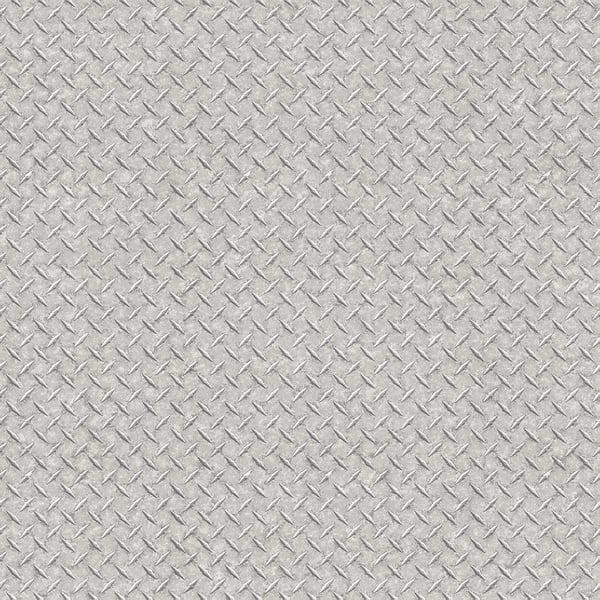 Galerie G45175 Nostalgie Diamond Plate Silver Grey Wallpaper G45175 Si ...