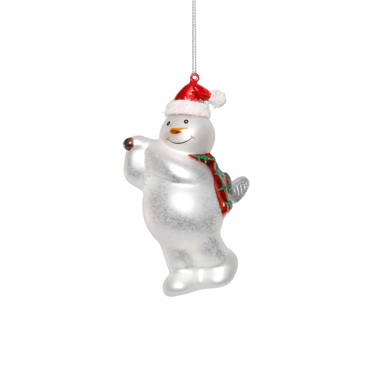 Zodax Glass Snowman Playing Golf Christmas Ornaments, Set Of 6 ...