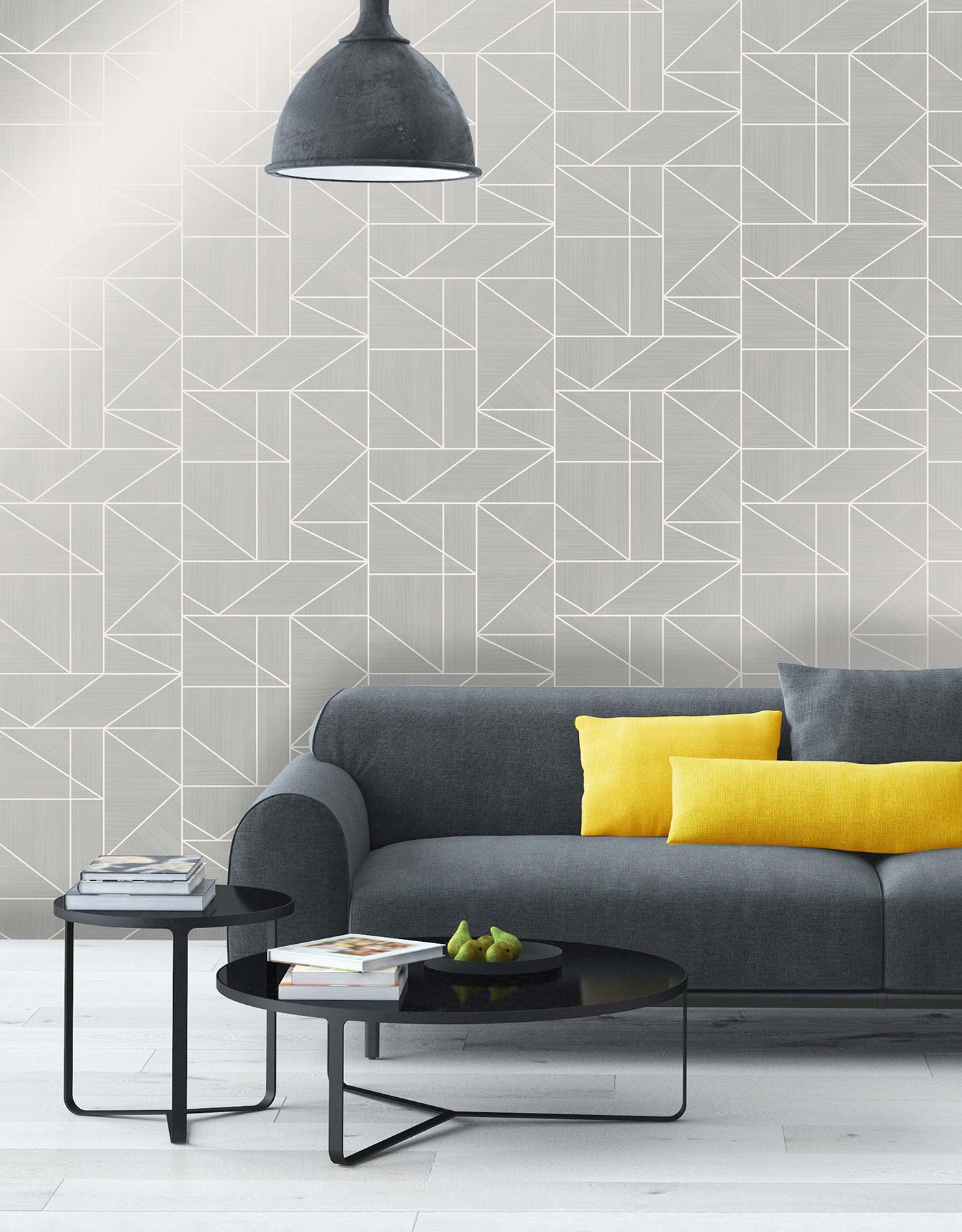 Brewster Home Fashions Advantage Shades Of Grey 2836-M1381 Silver Wall ...