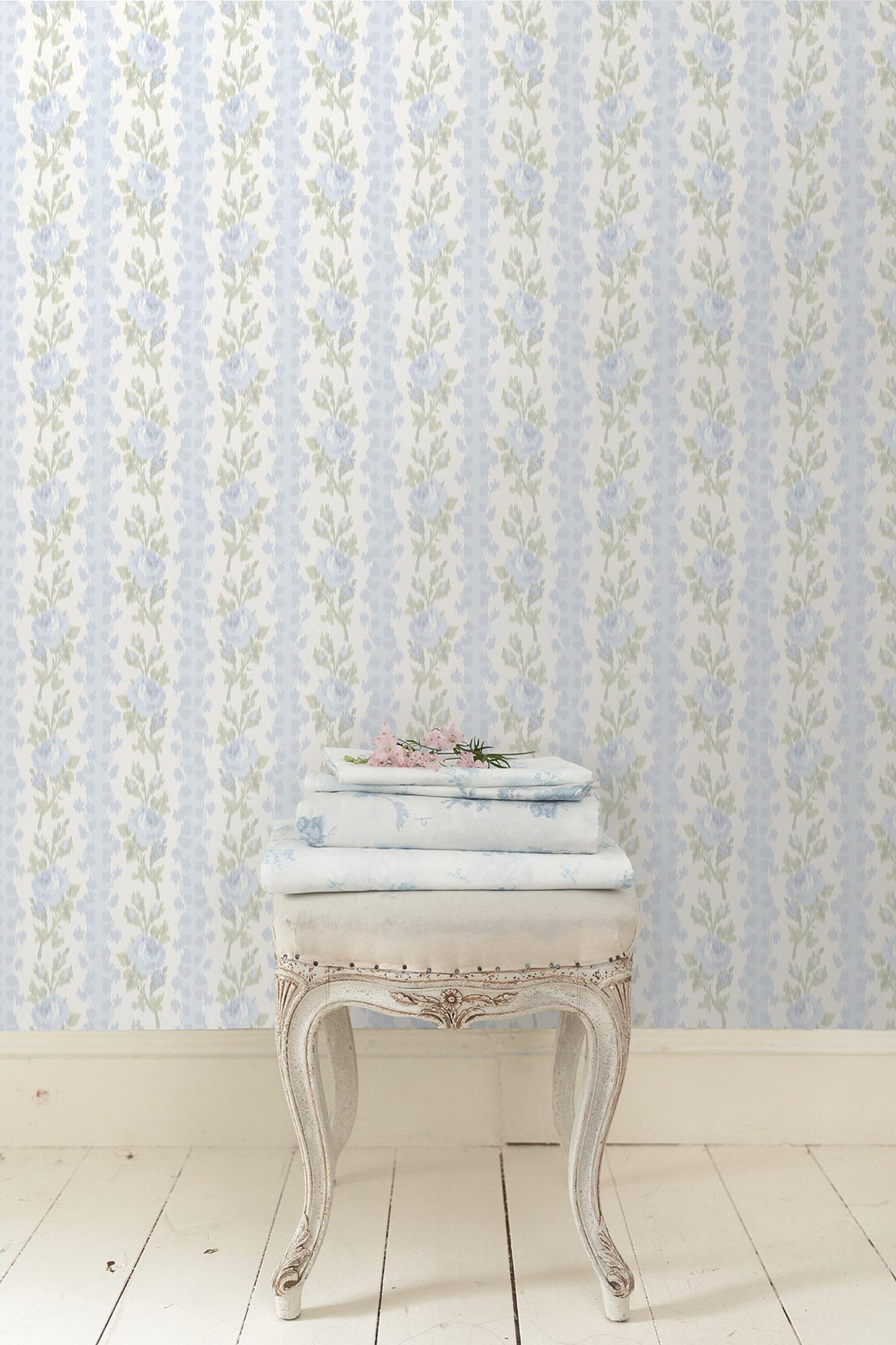 A-Street Prints Loveshackfancy Blooming Heirloom Blue Romance Wallpape ...