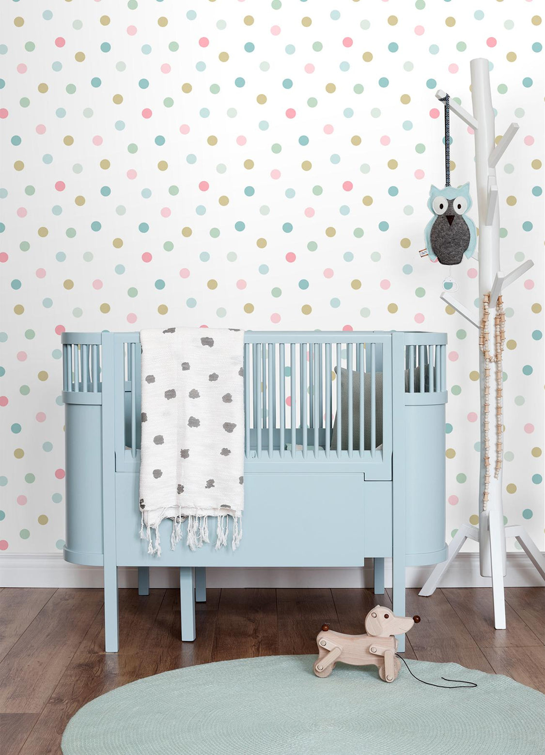 Brewster Home Fashions Chesapeake Fable Polka Dots Multicolor Wallpape ...