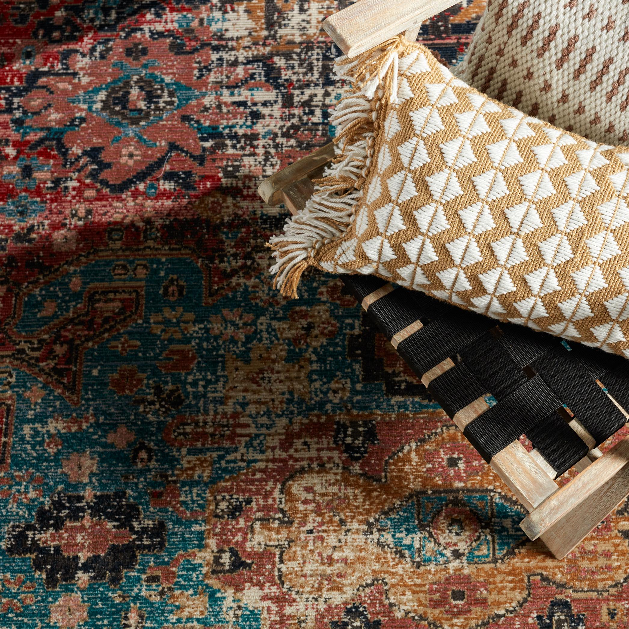 Jaipur Living Swoon Presia Medallion Red / Teal 5' X 7'3" Rug ...