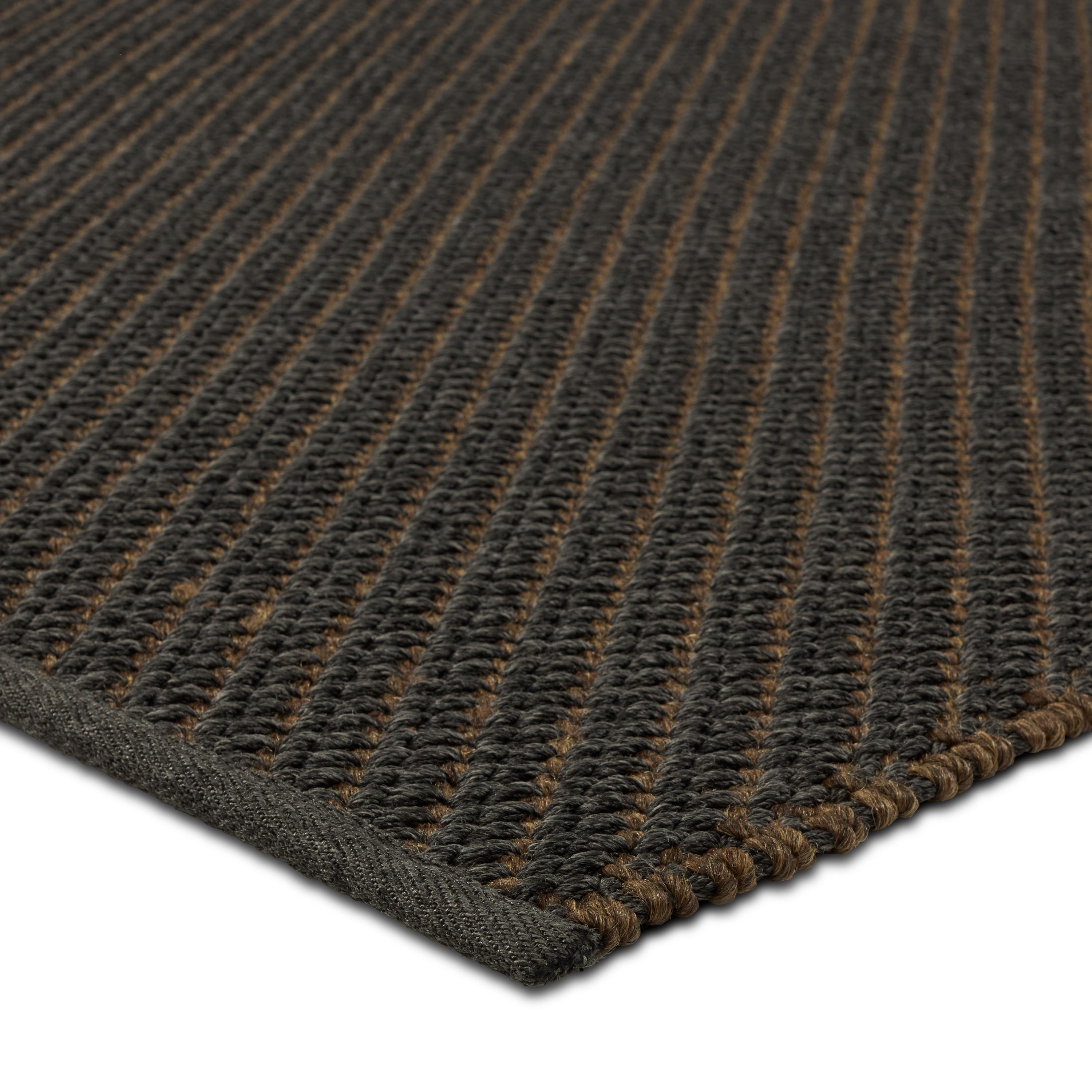 Jaipur Living Sena Handmade Indoor/Outdoor Solid Black/ Dark Brown Area ...