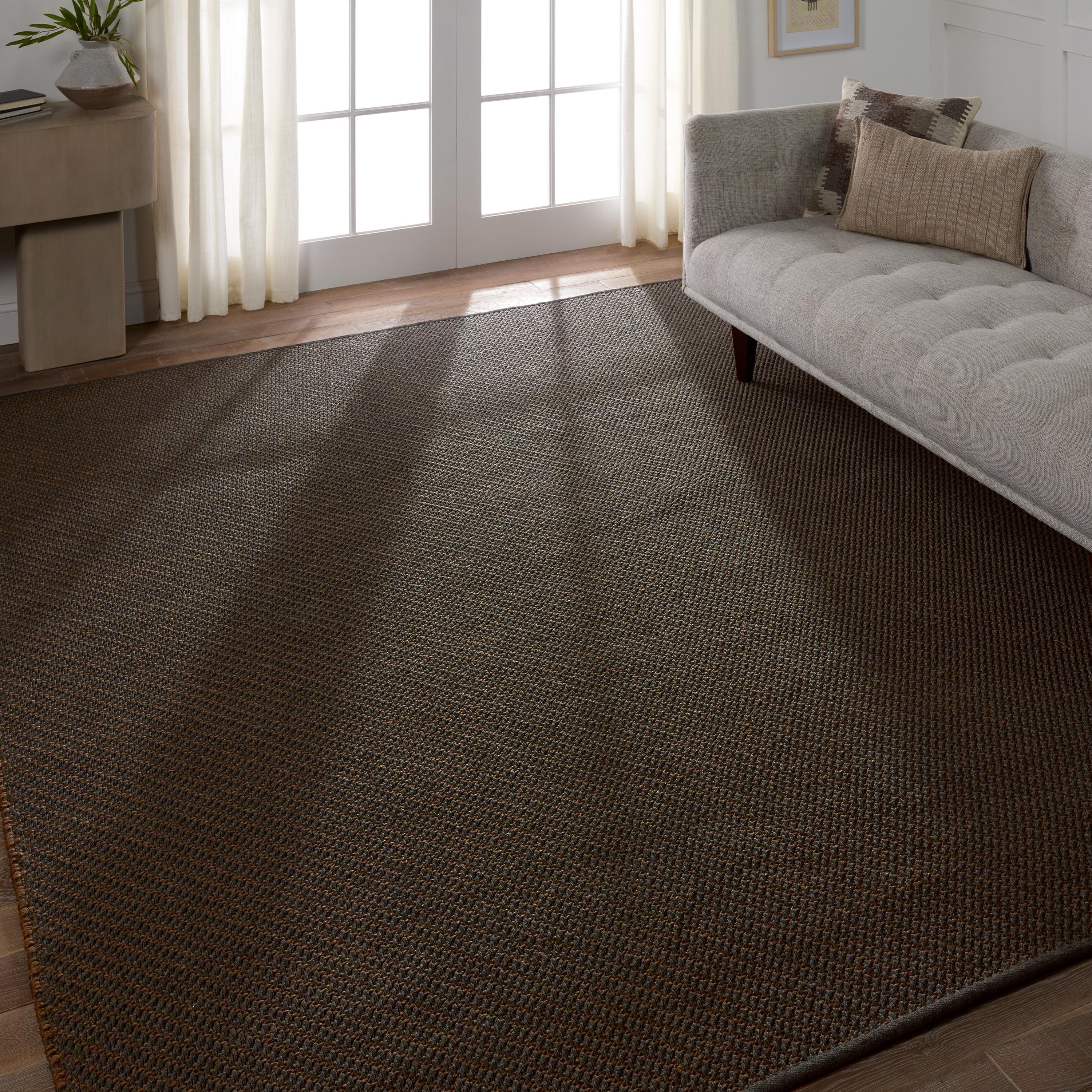 Jaipur Living Sena Handmade Indoor/Outdoor Solid Black/ Dark Brown Area ...