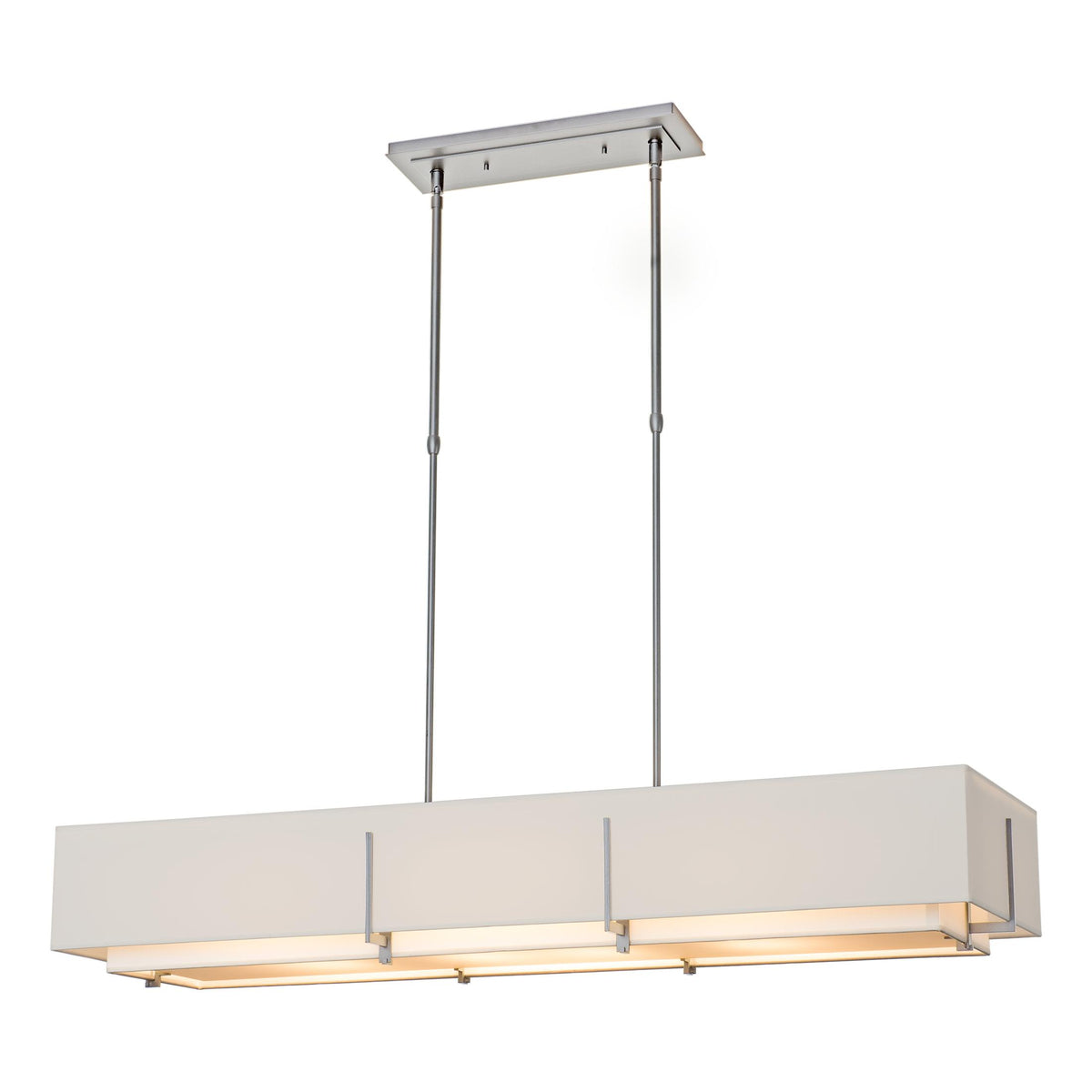 Hubbardton Forge Vintage Platinum Natural Anna Inner Shade & Flax Oute ...