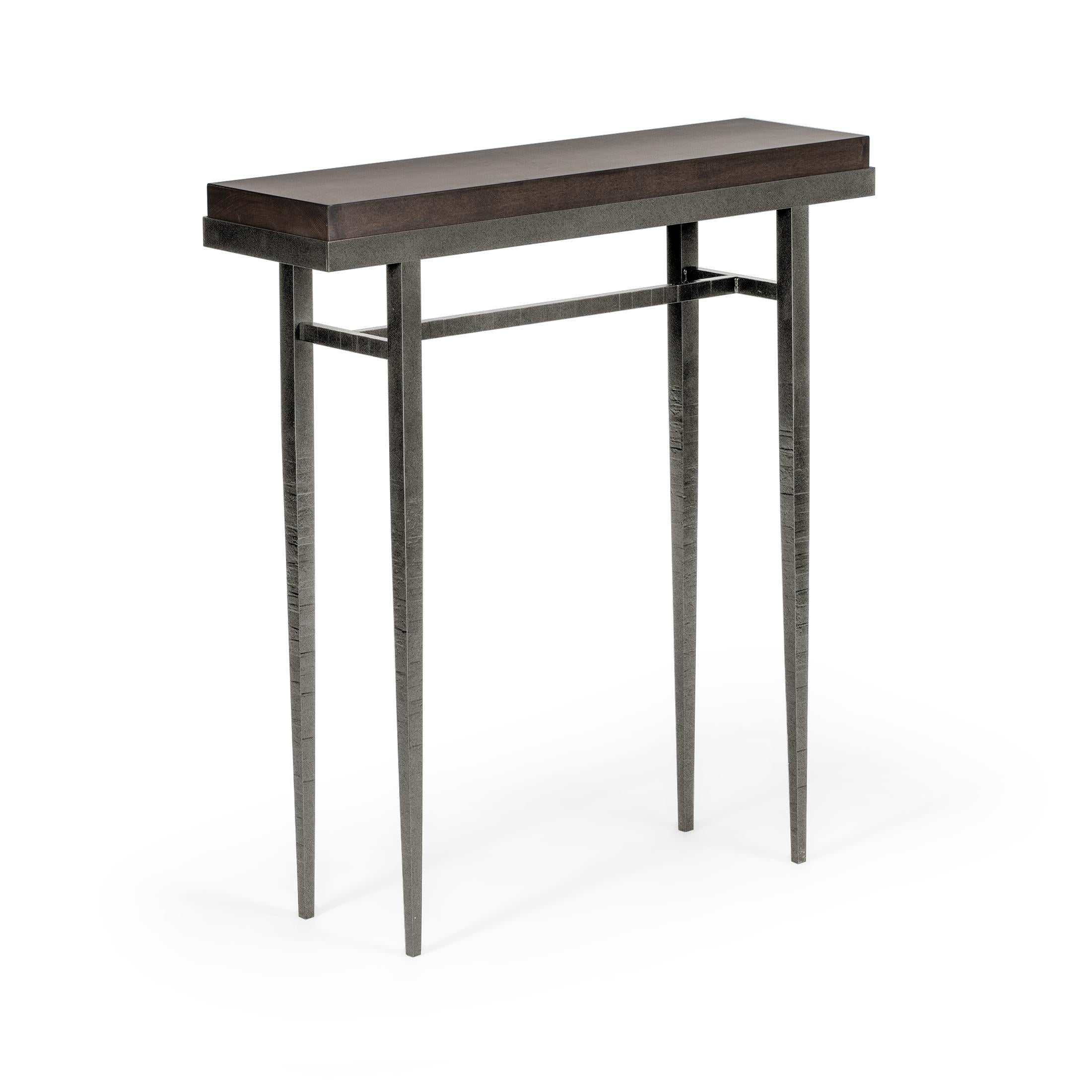 Hubbardton Forge Natural Iron Espresso Maple Wick 30" Console Table ...